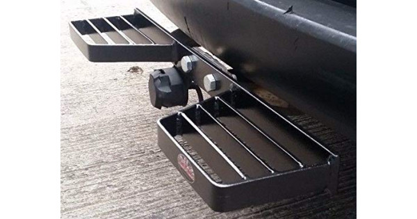 TOWBAR REAR STEP HEAVY DUTY DOUBLE BLACK (CPDS101B)